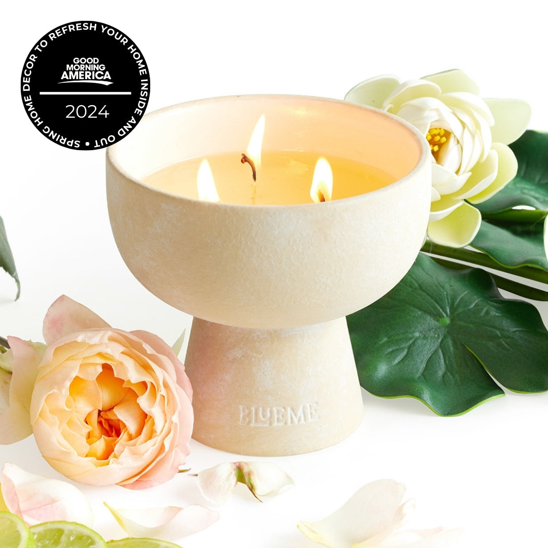 Balance - Ceramic Refillable Candle - White Lotus & Tea – Blueme