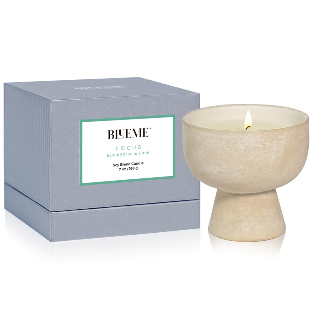 Focus - Ceramic Refillable Candle - Eucalyptus & Lime – Blueme